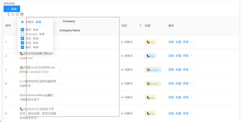 BUG 标题存在合并列的情况控制显示隐藏的功能无效 Issue ant design pro table GitHub