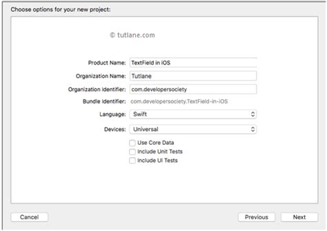 IOS UI TextFields Tutlane