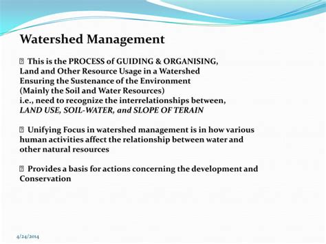 Applications Of Remote Sensing And Gis In Watershed Management Pptx Agriculture Industries