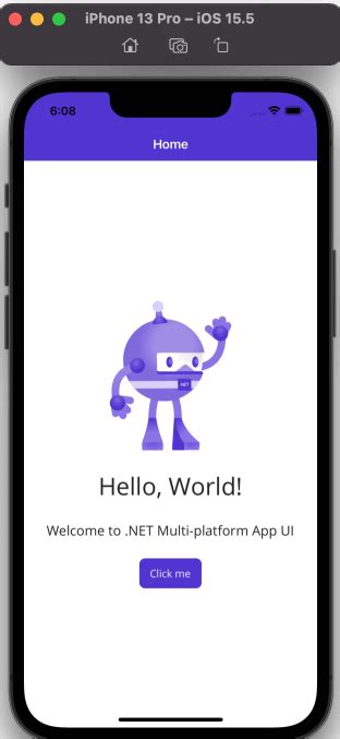 Net Maui и C Первое приложение на Ios