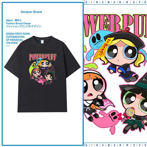 [พร้อมส่ง]halloween Dark Storm Powerpuff Girls Cartoon Coupl S 5xl คอ