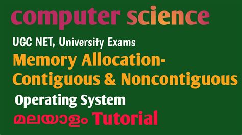memory allocation contiguous and non contiguous memory management 2