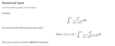 solved numerical input 1 point possible graded results