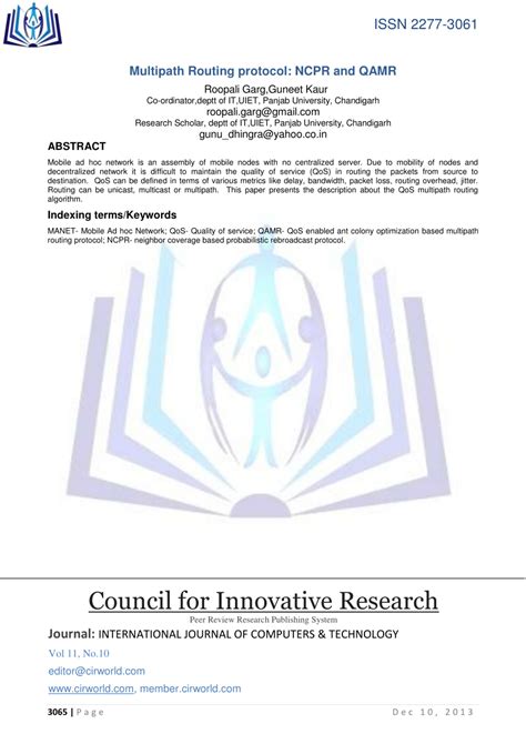 Pdf Multipath Routing Protocol Ncpr And Qamr