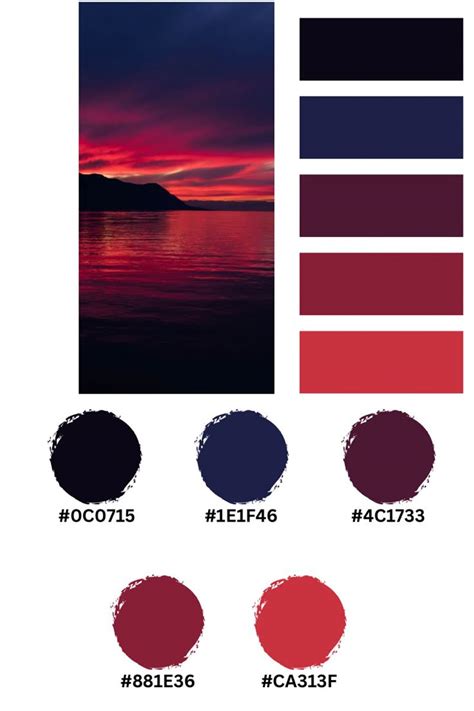 Sky Ocean Black Blue Red Hex Codes Hex Color Palette Color Palette