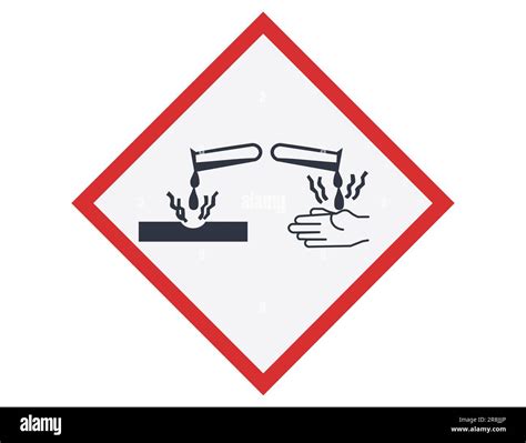 Isolated Corrosive Hazard Symbol Vector For Safety Signs And Warnings