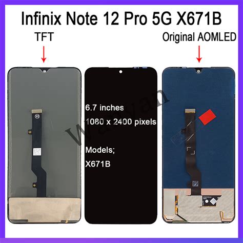 Original AMOLED Infinix Note 12 Pro X676B Note 12 Pro 5G X671B LCD ...