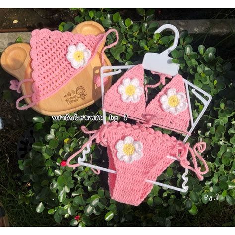 ♥ พรีออเดอร์ 7 วัน บิกินี่ บิกินี่เด็ก บิกินี่ถักไหมพรม สำหรับน้องแรกเกิด 16 Kg Shopee