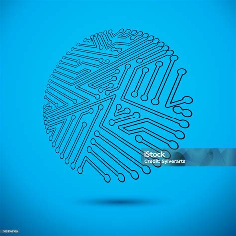미래 계획 라운드 자동 제어 벡터 마더보드 그림 디지털 요소 회로 보드입니다 0명에 대한 스톡 벡터 아트 및 기타 이미지 0명 3차원 형태 Cpu Istock