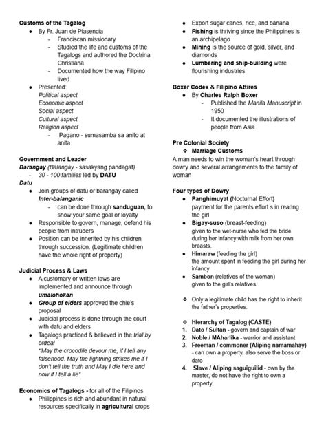 Customs Of The Tagalog Sabangan Pdf Philippines