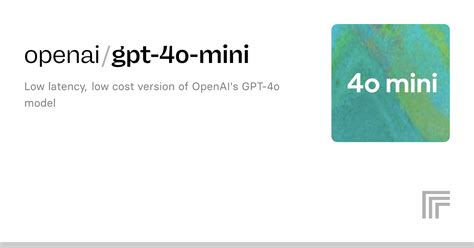 openai gpt4o mini replicate
