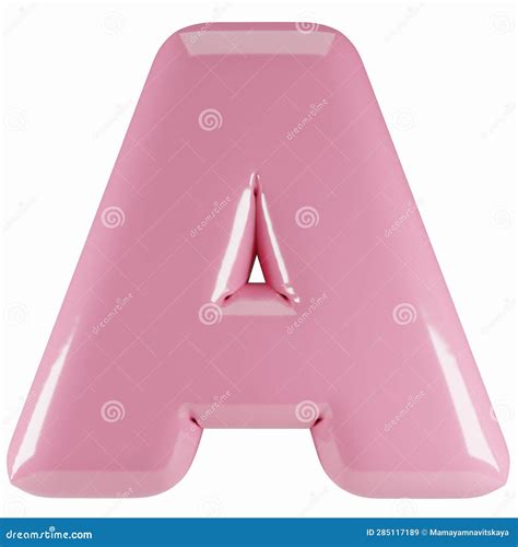 Inflated Glossy Pink Ampersand Symbol Illustration 3d Render Of Latex