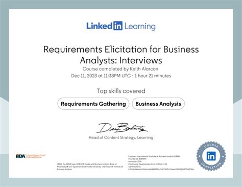 Keith Alarcon On Linkedin Certificate Of Completion