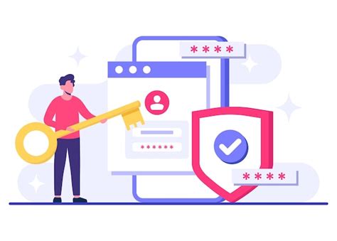 Premium Vector Password Secure Access Flat Illustration Vector Template Information Privacy