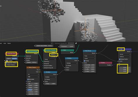 instances blender geometry nodes dissolve effect using multiple