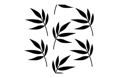 Seamless Tree Leaf Pattern Stencil SVG Cut File By Creative Fabrica Crafts Creative Fabrica
