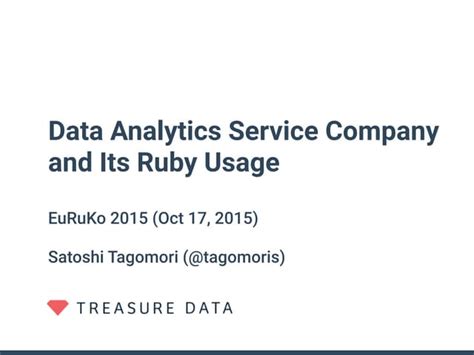data analytics service company and its ruby usage ppt