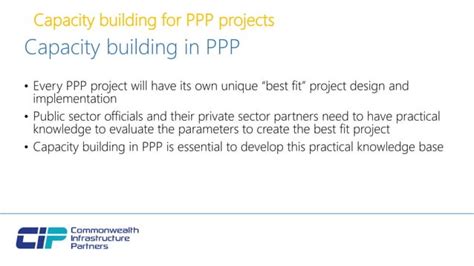 Capacity Building For Ppp Projects Pptx