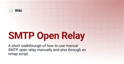 Smtp Open Relay Wiki