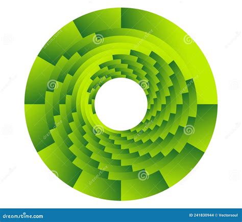 Abstract Geometric Circle Ring Design Element Circular Concentric