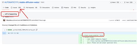 Looks Like The Auto1111 Repo Is No Longer Accepting Blank Issues They