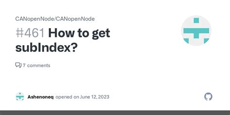 How To Get Subindex · Issue 461 · Canopennodecanopennode · Github