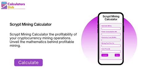 Scrypt Mining Calculator Online Calculatorshub