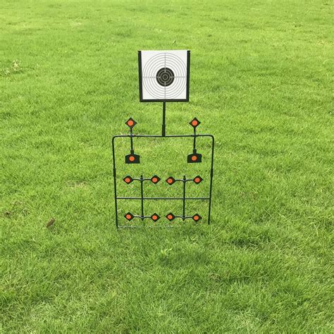 12 Plates Reset Shooting Target Spinner Target Met Grandado