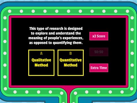 Differentiating Qualitative And Quantitative Method Gameshow Quiz