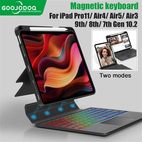 Goojodoq Rgb Magic Keyboard Or Ipad Magic Keyboard With Removable Case For Ipad Pro Air