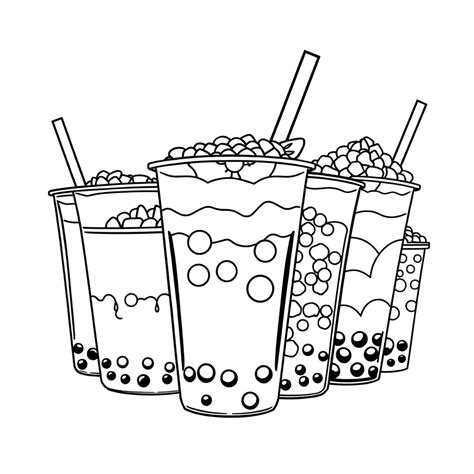 Fun Boba Coloring Pages Free Download