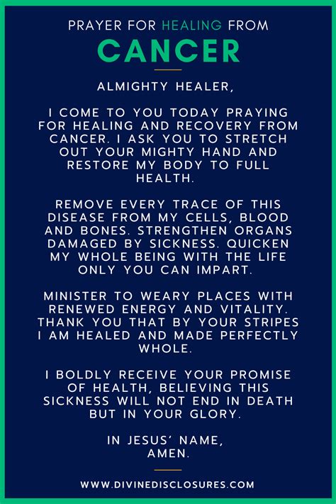 Healing Prayer For Cancer Surgery