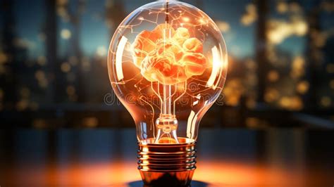 A Human Brain In A Light Bulb Stock Illustration Illustration Of