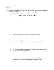 Calculating Kc Kp Pdf Calculating Kc Kp CHM Calculate The