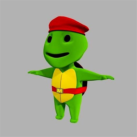 Turtle Game Character 3d Model
