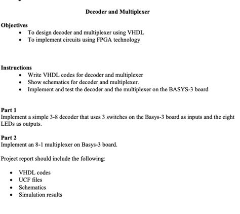 Objectives Decoder And Multiplexer To Design Decoder And Multiplexer