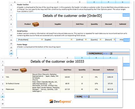 Spreadsheet Report Template Functions Vcl Devexpress Documentation