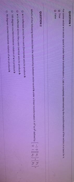 solved question 1 for some vector vin vector space vunder