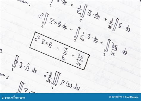 Mathematical Equations Stock Image Image Of Complicated 57926775