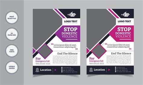 Domestic Violence Flyer 2399675 Vector Art At Vecteezy