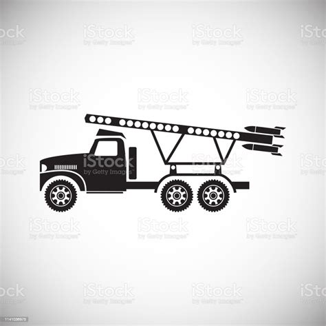 그래픽 및 웹 디자인에 대 한 배경에서 군사 차량 아이콘입니다 간단한 벡터 기호입니다 웹 사이트 버튼 또는 모바일 앱에 대 한 인터넷 개념 기호입니다 교통수단에 대한 스톡