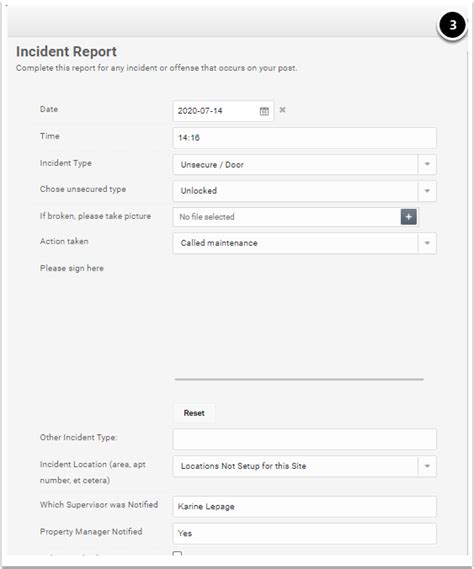 Managing Reports From The Live Dashboard Tracktik Help Center