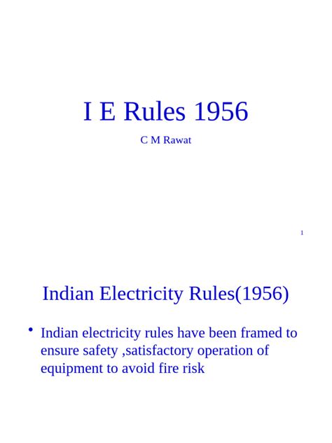 I E Rules 1956 Pdf High Voltage Electricity
