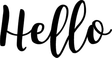 Hello Svg Script Svg Hello Cursive Svg Hand Lettered Svg Etsy