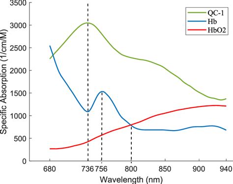 Absorption Spectra Of Oxyhemoglobin Hbo2 Deoxyhemoglobin Hb And Of Download Scientific
