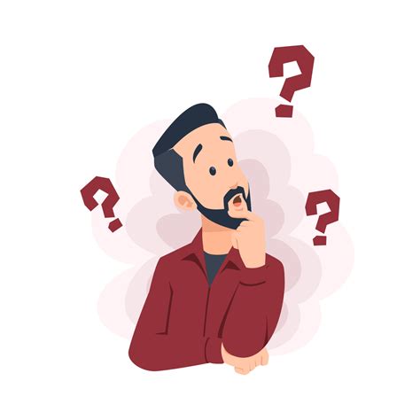 Man Character Thinking 9884900 Vector Art At Vecteezy