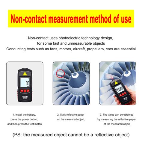 High Precision Laser Non Contact Tachometer Measuring Instrument Enginediy