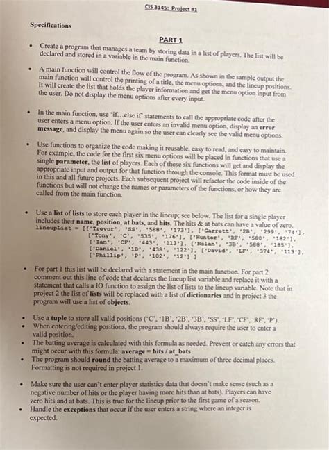 Solved Specifications Part 1 Create A Program That Manages