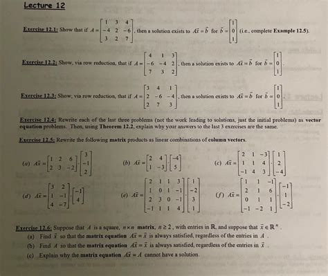 Solved Lecture 12 1 3 4 Exercise 12 1 Show That If A 4 Chegg Com