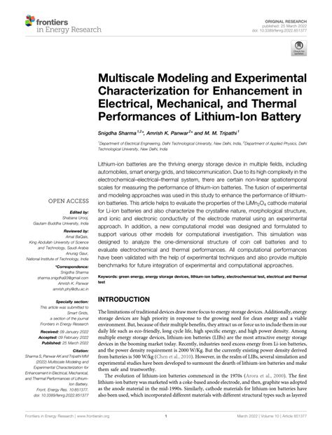 Pdf Multiscale Modeling And Experimental Characterization For Enhancement In Electrical